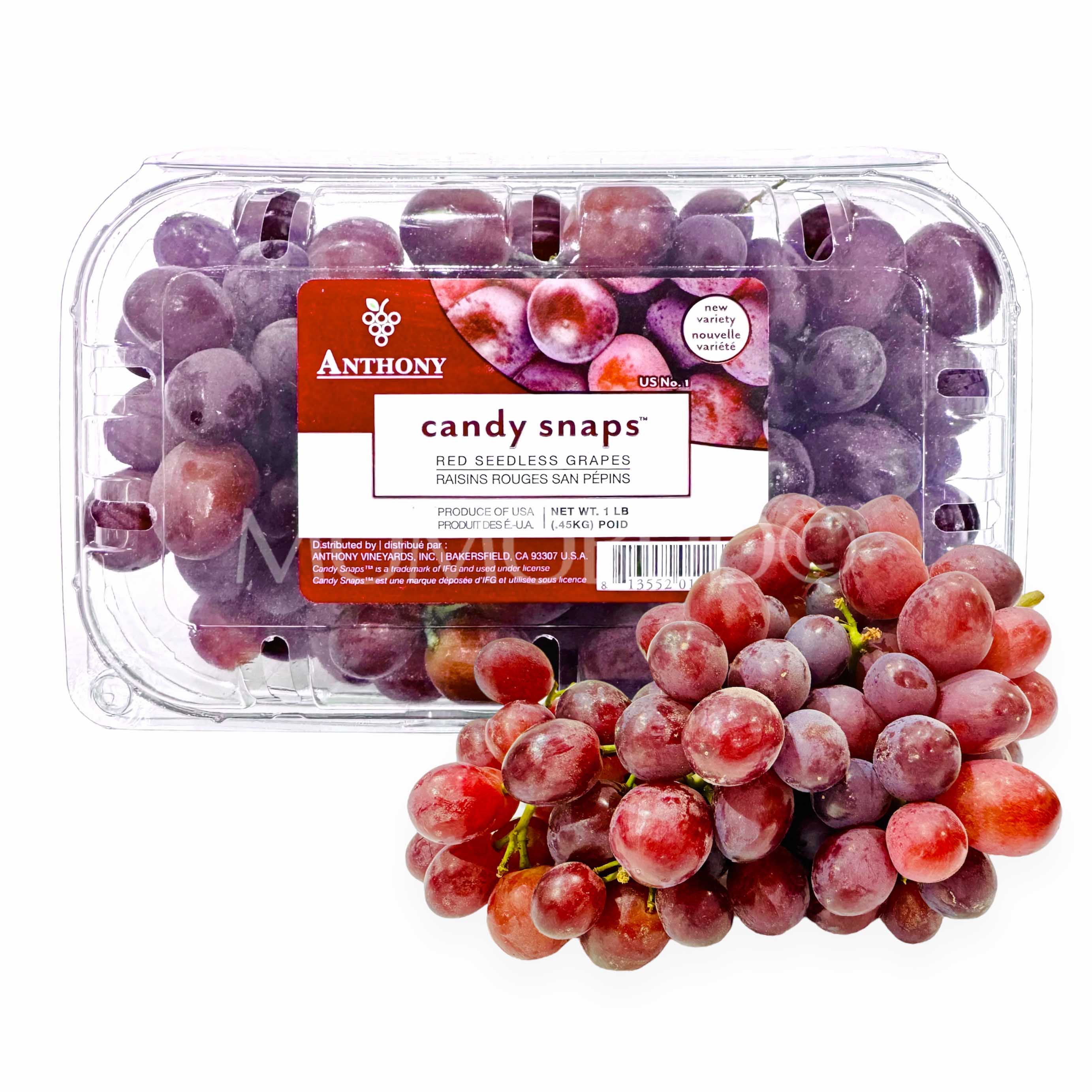 Candy Snaps® Red Seedless Grapes (454g punnet) — MomoBud