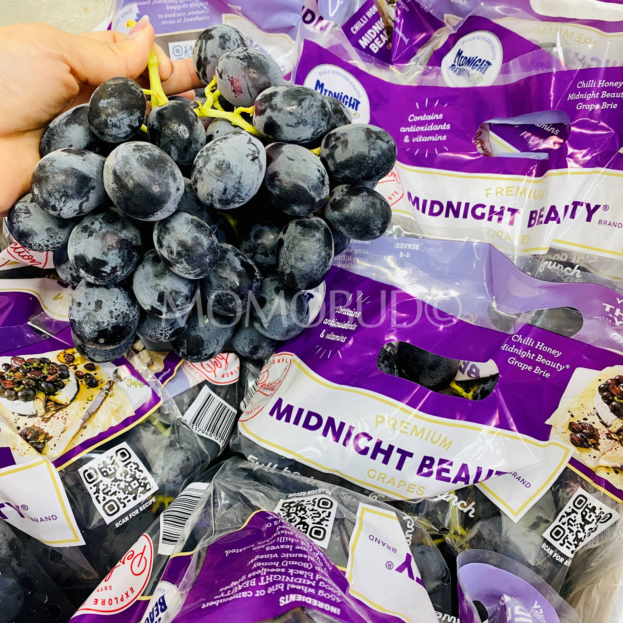 Premium Midnight Beauty® Black Seedless Grapes (1kg) — MomoBud